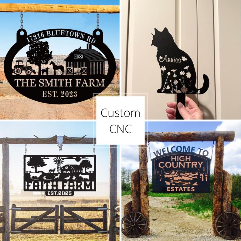 Custom Laser Cut Metal Sign: Personalized Rustic Wall Decor - Etsy