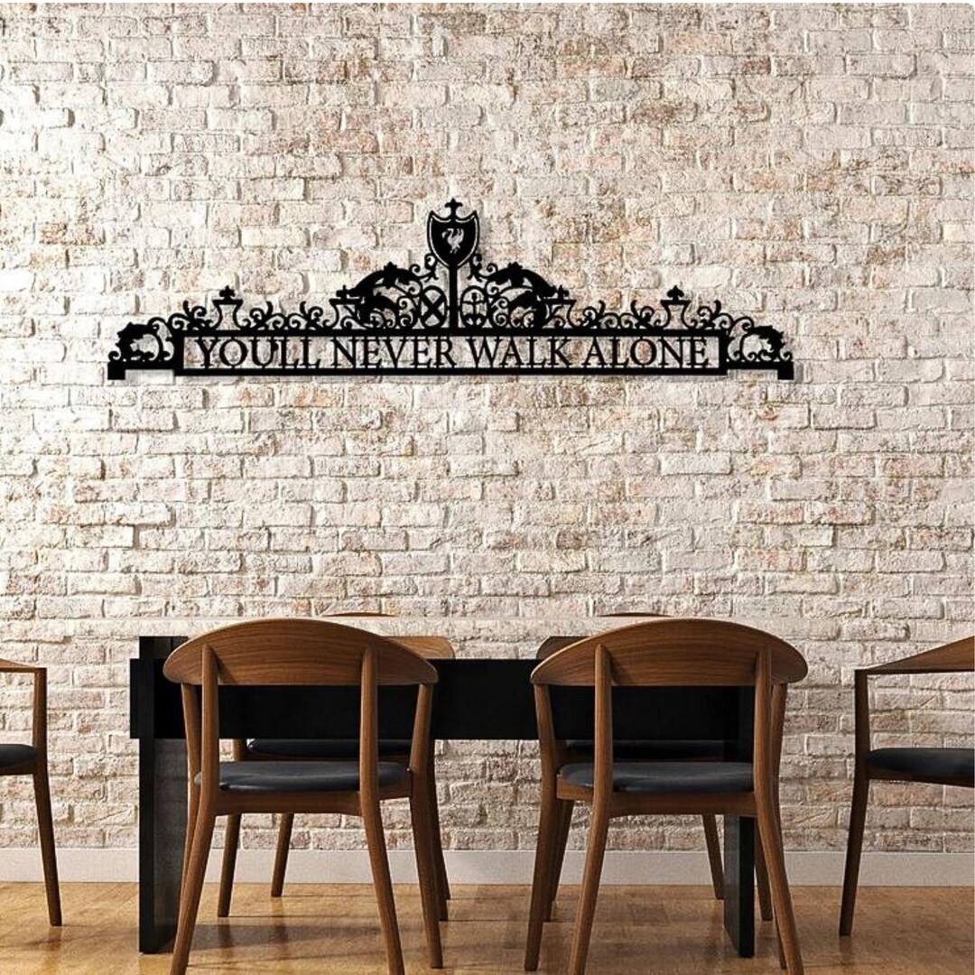 You’ll Never Walk Alone Metal Wall Art | Liverpool FC YNWA Sign ...
