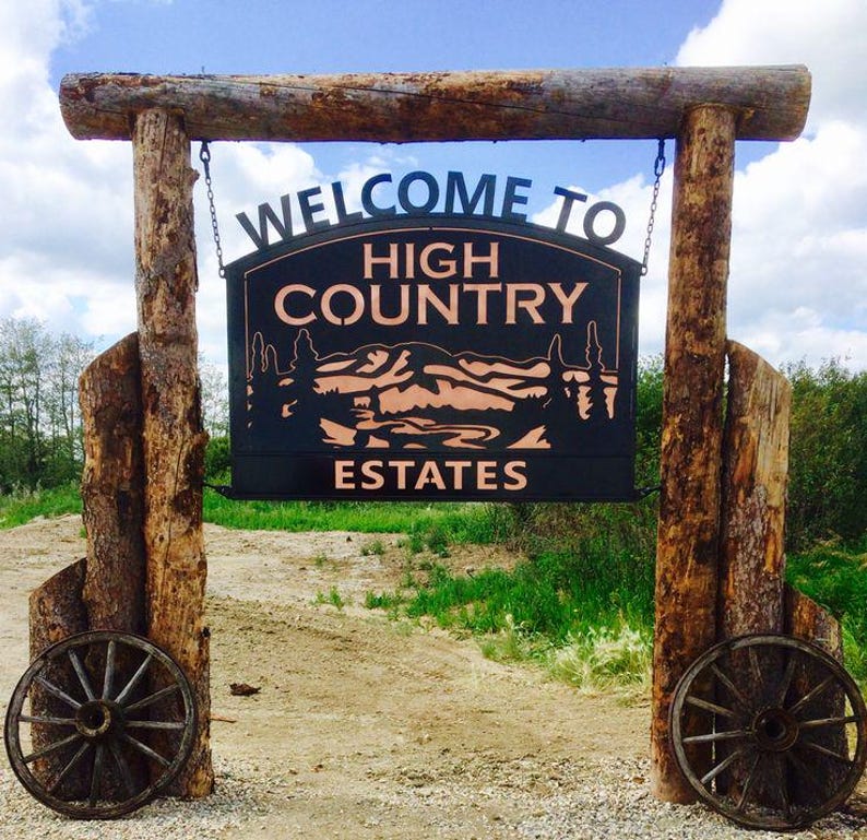 Custom Laser Cut Metal Sign: Personalized Rustic Wall Decor - Etsy