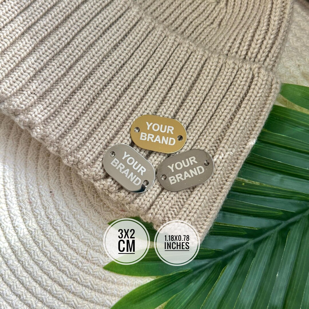 Custom Metal Brand Labels: Laser Engraved, Clothing Tags (3x2 Cm) - Etsy