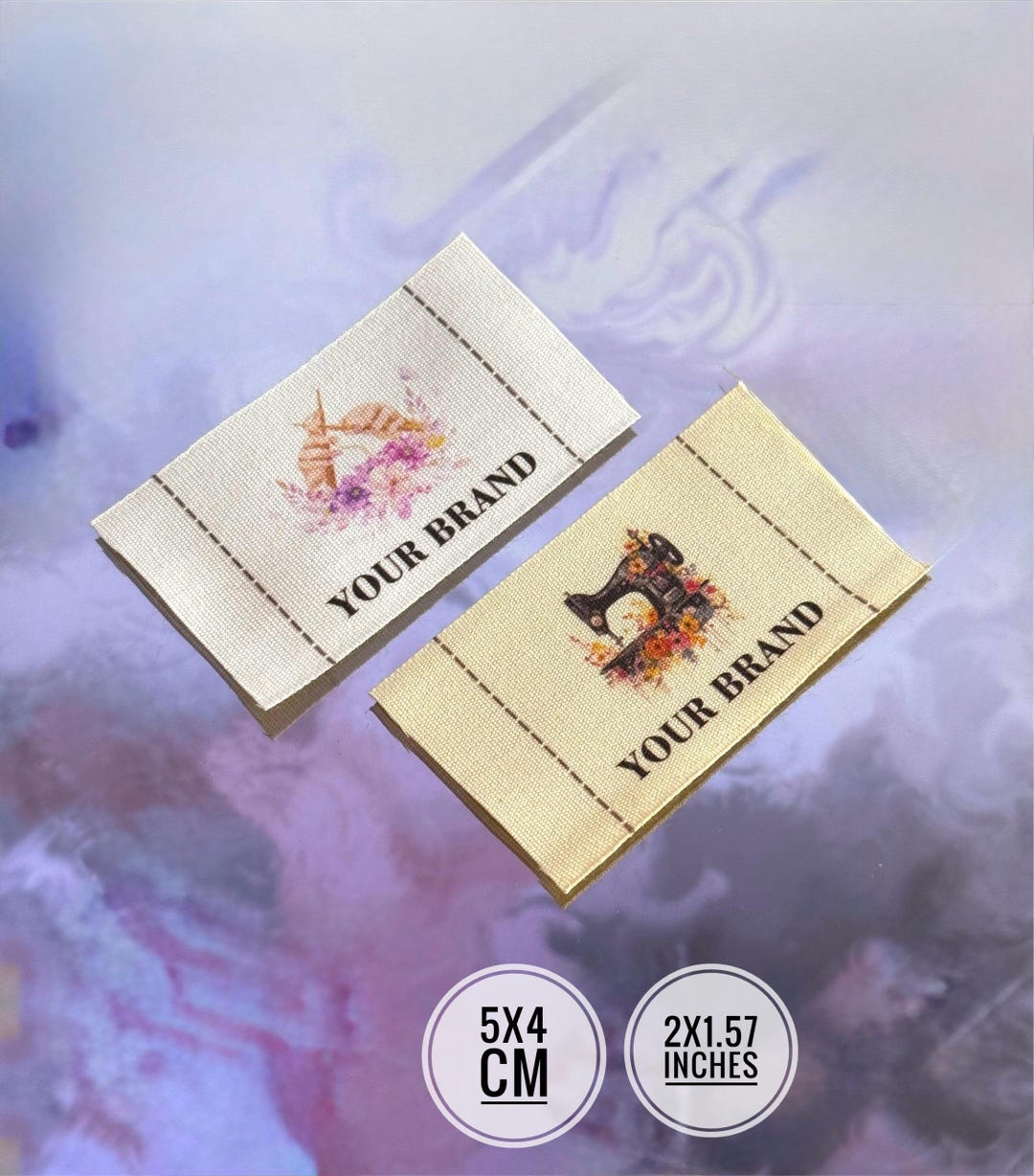 Personalized 100% Cotton Clothing Label, Custom Logo Printed Sew-in ...