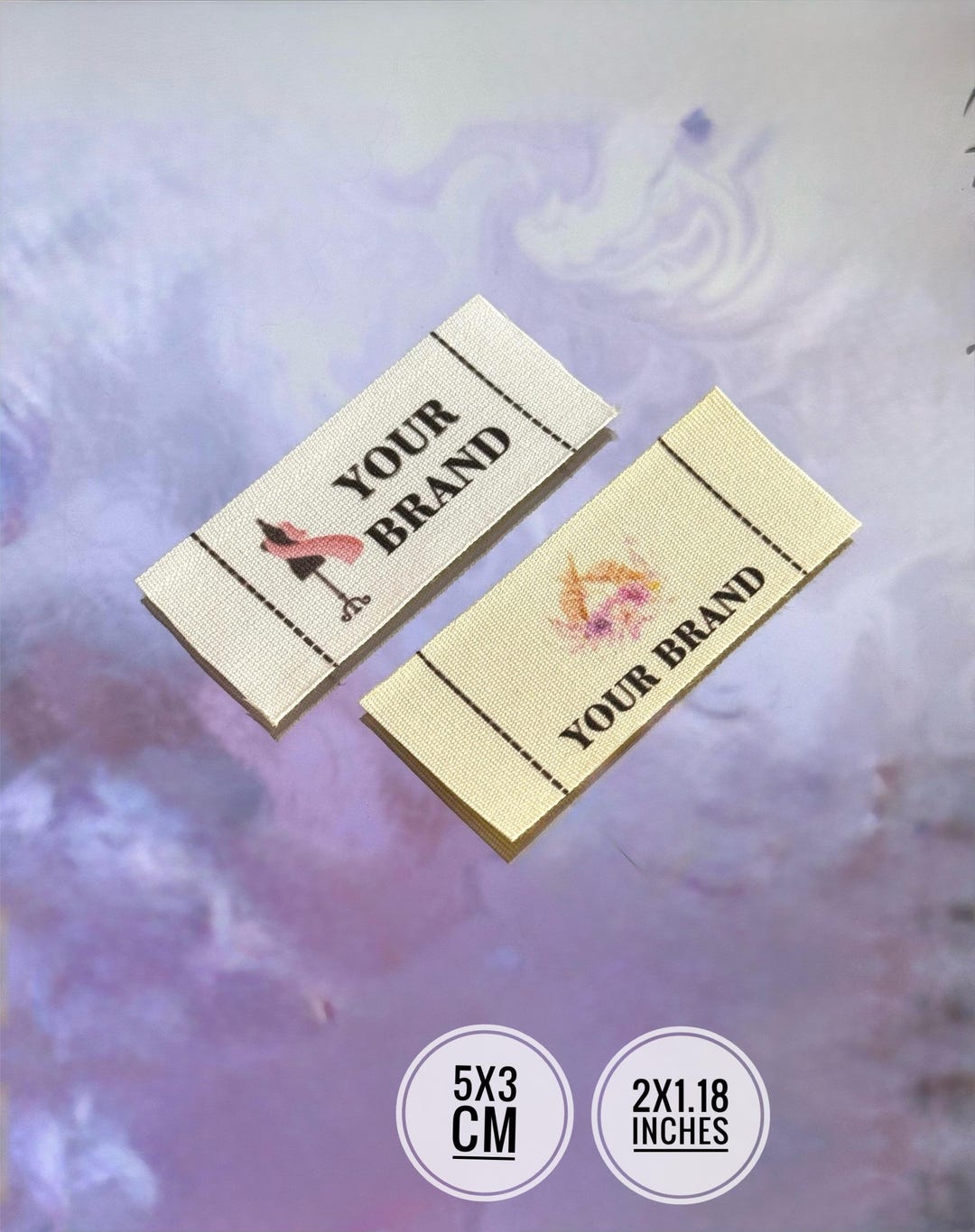 Personalized 100% Cotton Clothing Label, Custom Logo Printed Sew-in ...