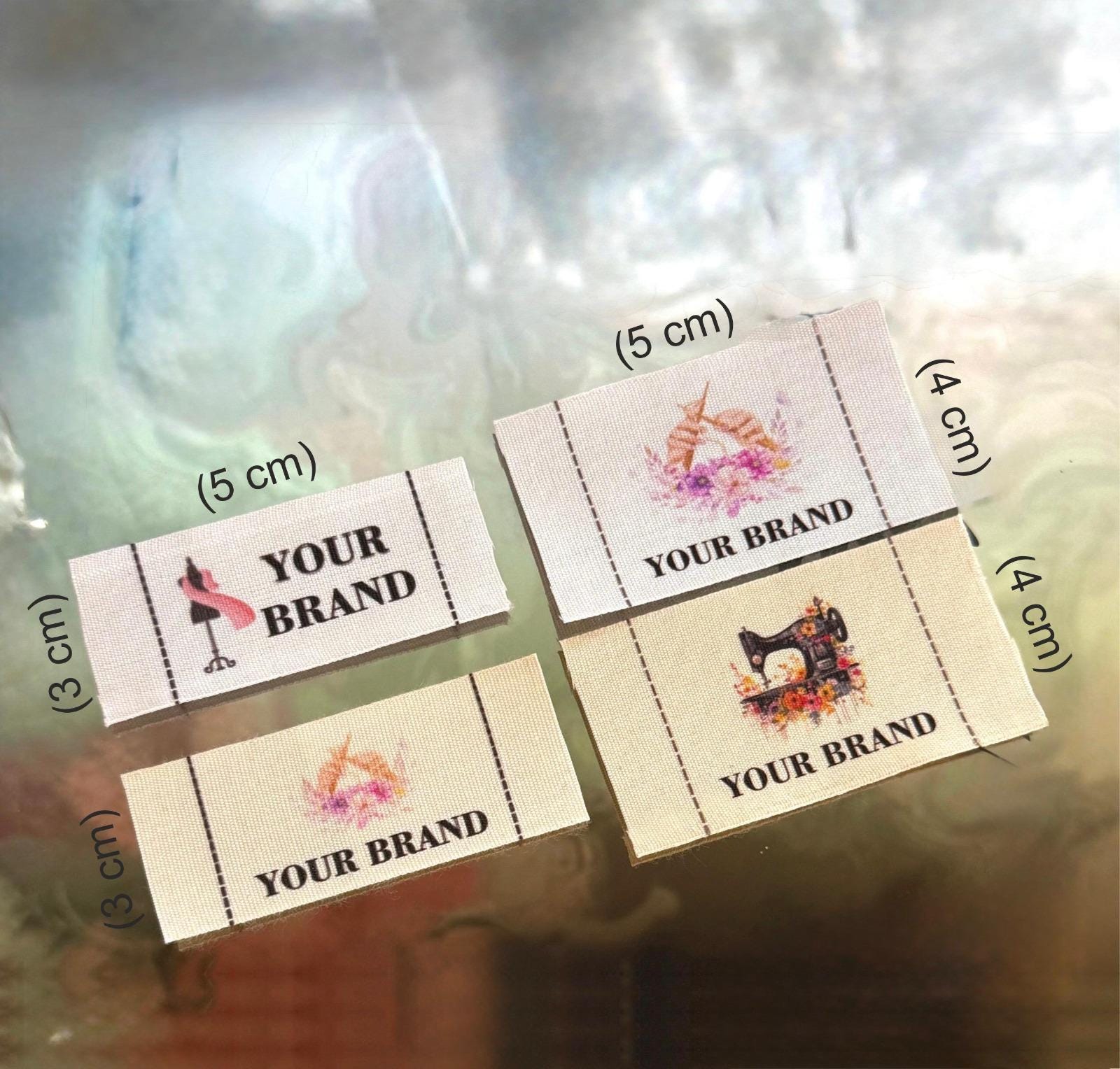 Personalized 100% Cotton Clothing Label, Custom Logo Printed Sew-in ...