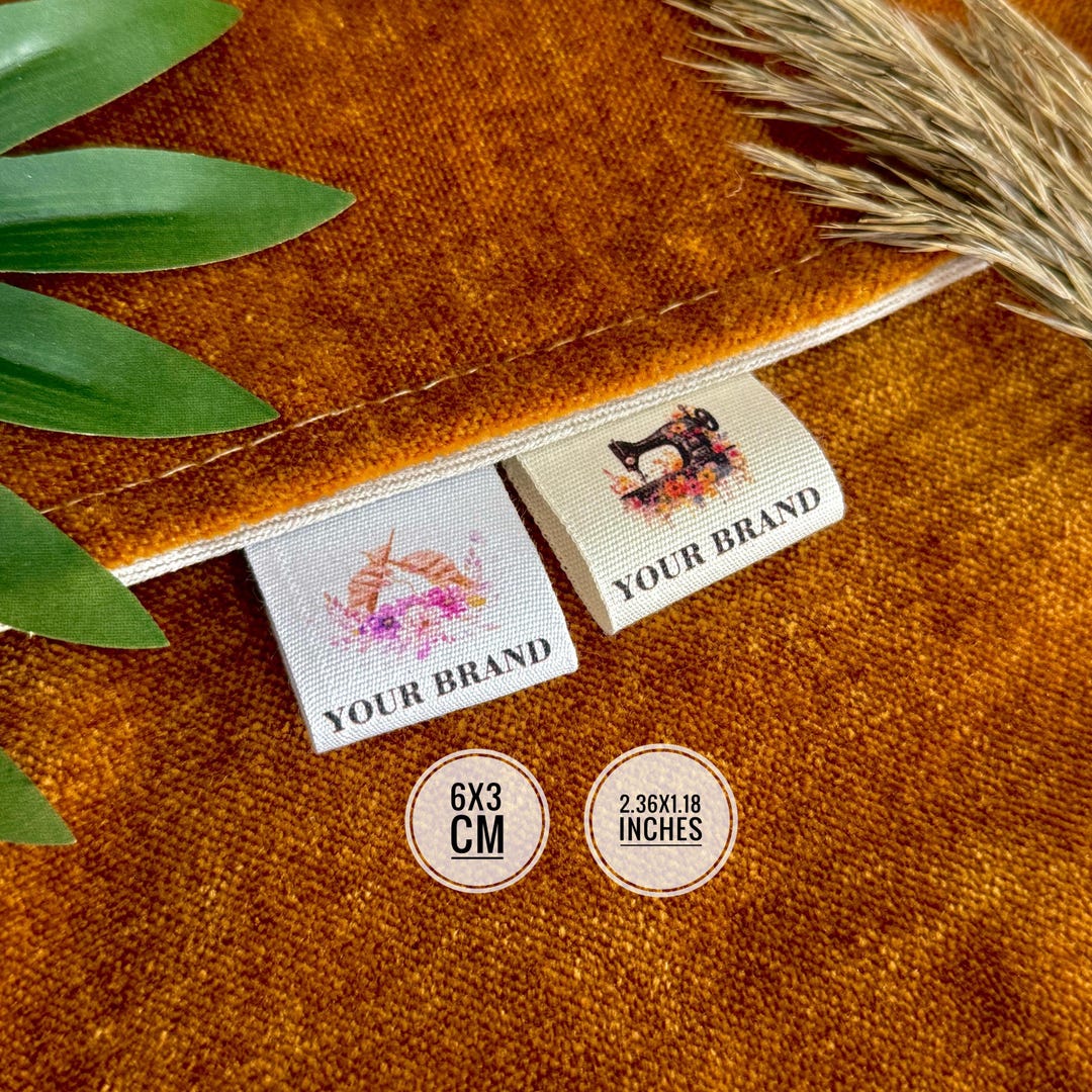Personalized 100% Cotton Clothing Label, Custom Logo Printed Sew-in ...