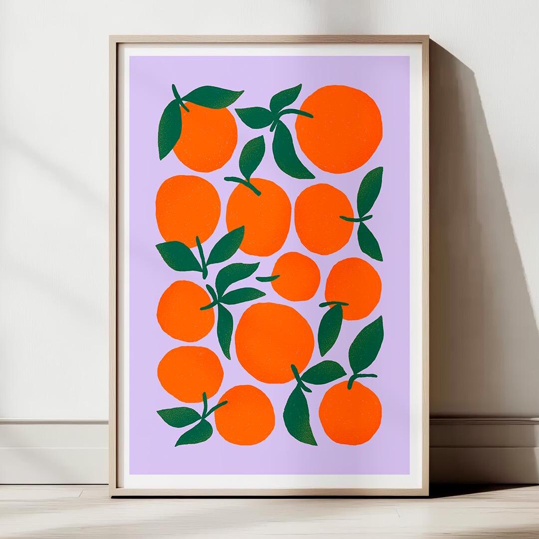 "oranges" Poster – Colorful Orange Fruit Illustration – Vitamin-packed ...