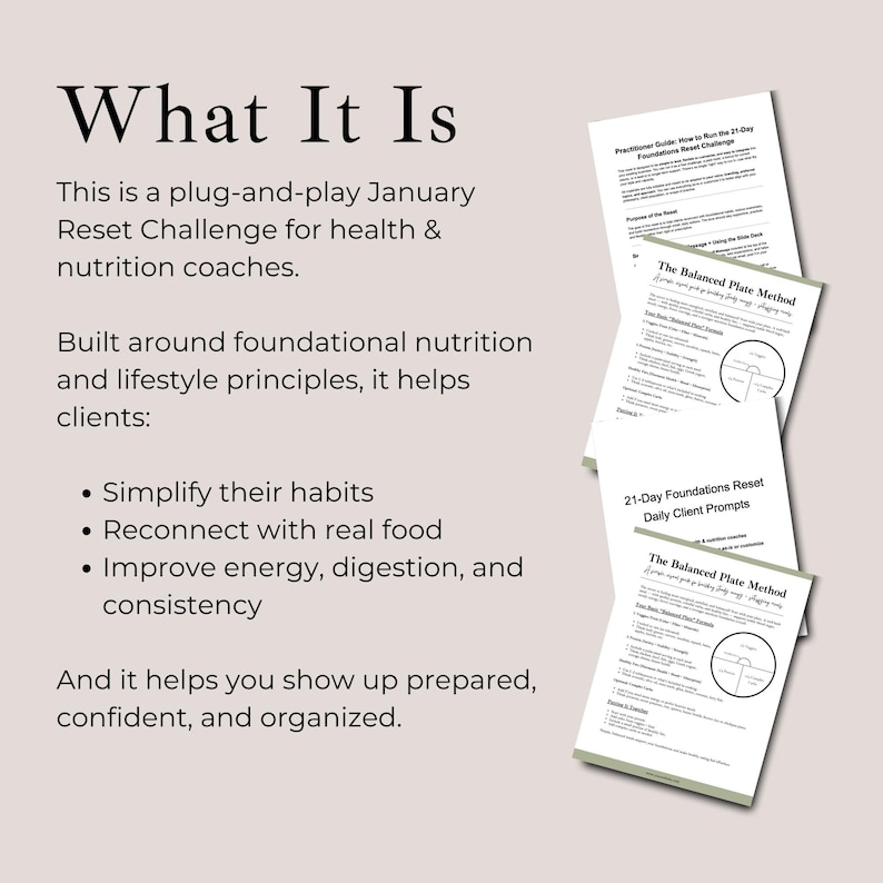 21-day Reset Challenge Toolkit for Health Coaches | Editable Canva ...