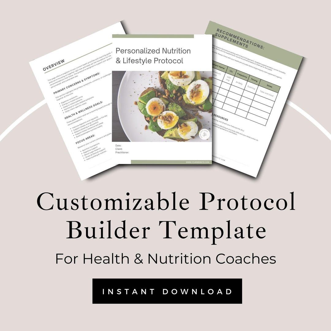 Protocol Builder Template for Health and Nutrition Coaches - Done-for ...