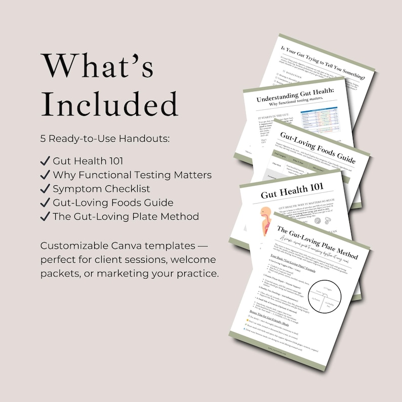 Gut Health Starter Pack for Health Coaches | Client Education Handouts ...