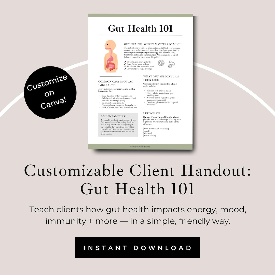 Understanding Gut Health 101 | Client Handout for Wellness Coaches ...