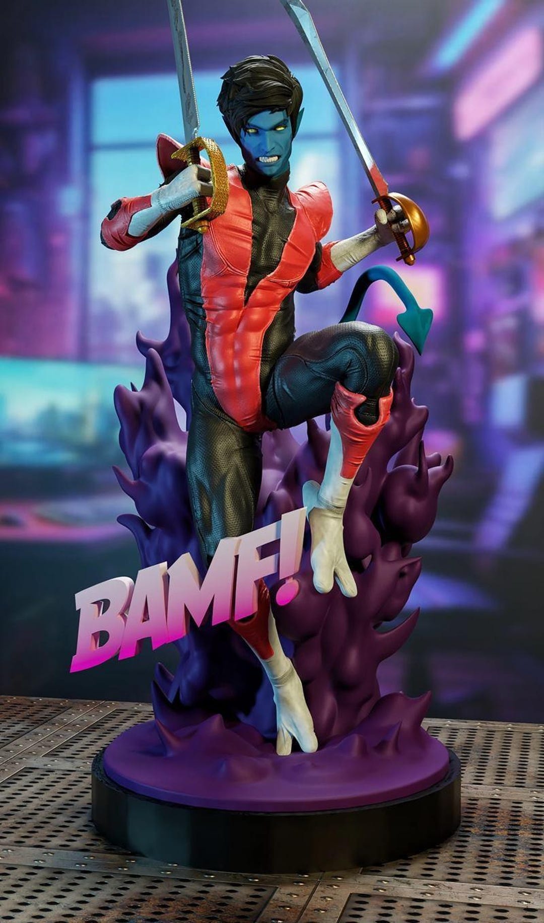 Nightcrawler Marvel Rivals Collectible 12k High Detail Hand-painted ...