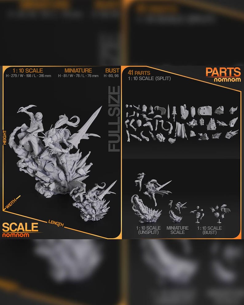 Sung Jin-woo Igris Solo Leveling Combo Collectible 12k High Detail Hand ...