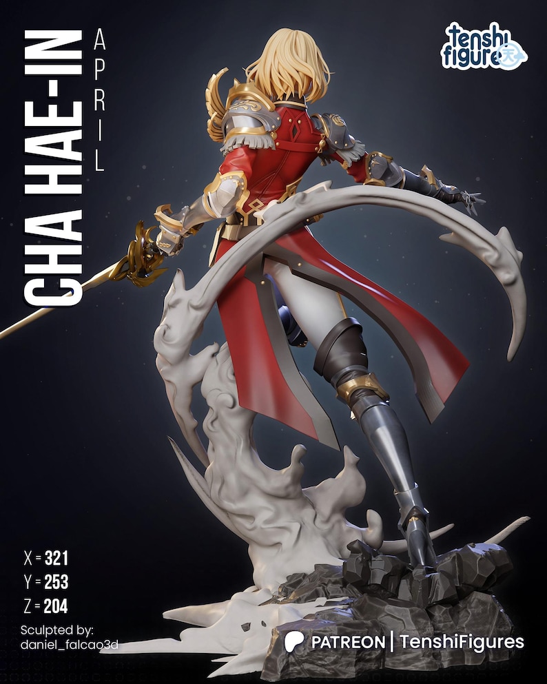 Hand-painted Cha Hae in Resin Statue: Solo Leveling Collectible ...