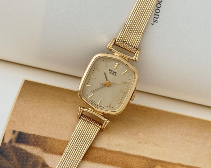 Vintage Seiko Gold Plated Watch, Hexagonal Case, Vintage Women's ...