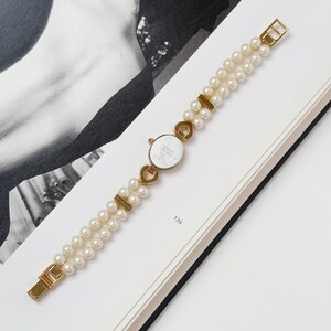 Avon Gold Tone With Faux Pearl Watch, Bracelet Watch, Women Wristwatch ...