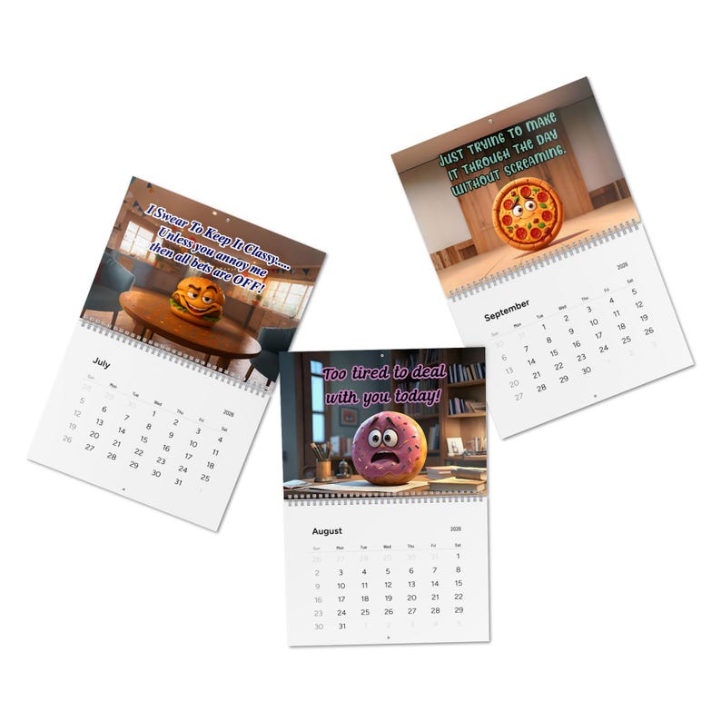 Funny Food 2026 Calendar Cheeky 2026 Calendar 2026 Attitude Calendar ...