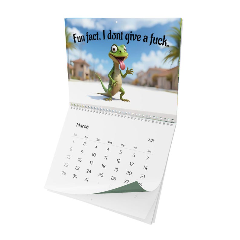 2026 Sweary Calendar 2026 Funny Swearing Calendar Funny Animal Calendar ...