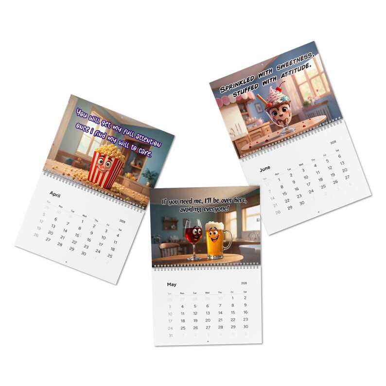 Funny Food 2026 Calendar Cheeky 2026 Calendar 2026 Attitude Calendar ...