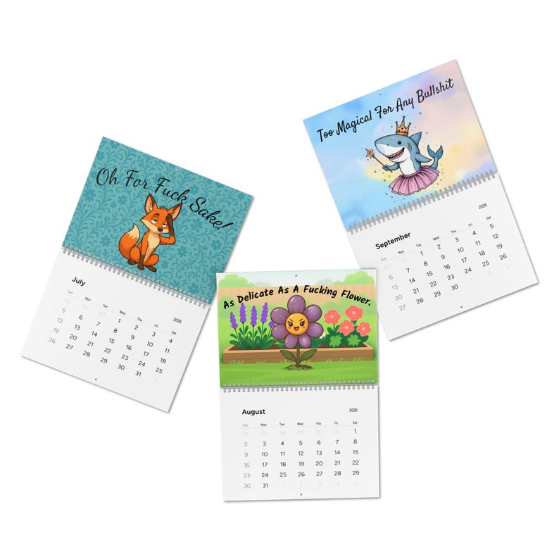 2026 Sweary Calendar 2026 Funny Swearing Calendar Funny Animal Calendar ...