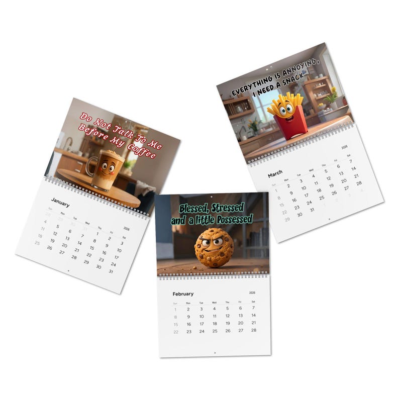 Funny Food 2026 Calendar Cheeky 2026 Calendar 2026 Attitude Calendar ...