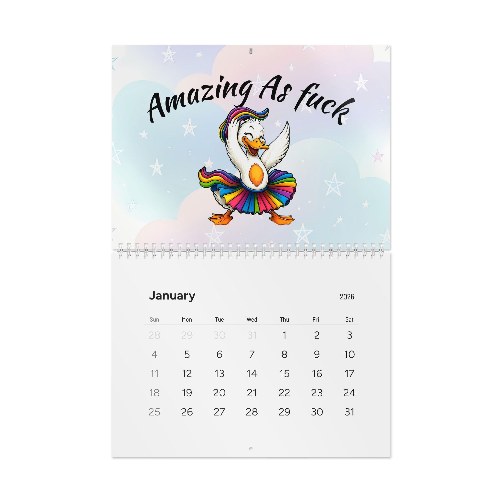 2026 Sweary Calendar 2026 Funny Swearing Calendar Funny Animal Calendar ...