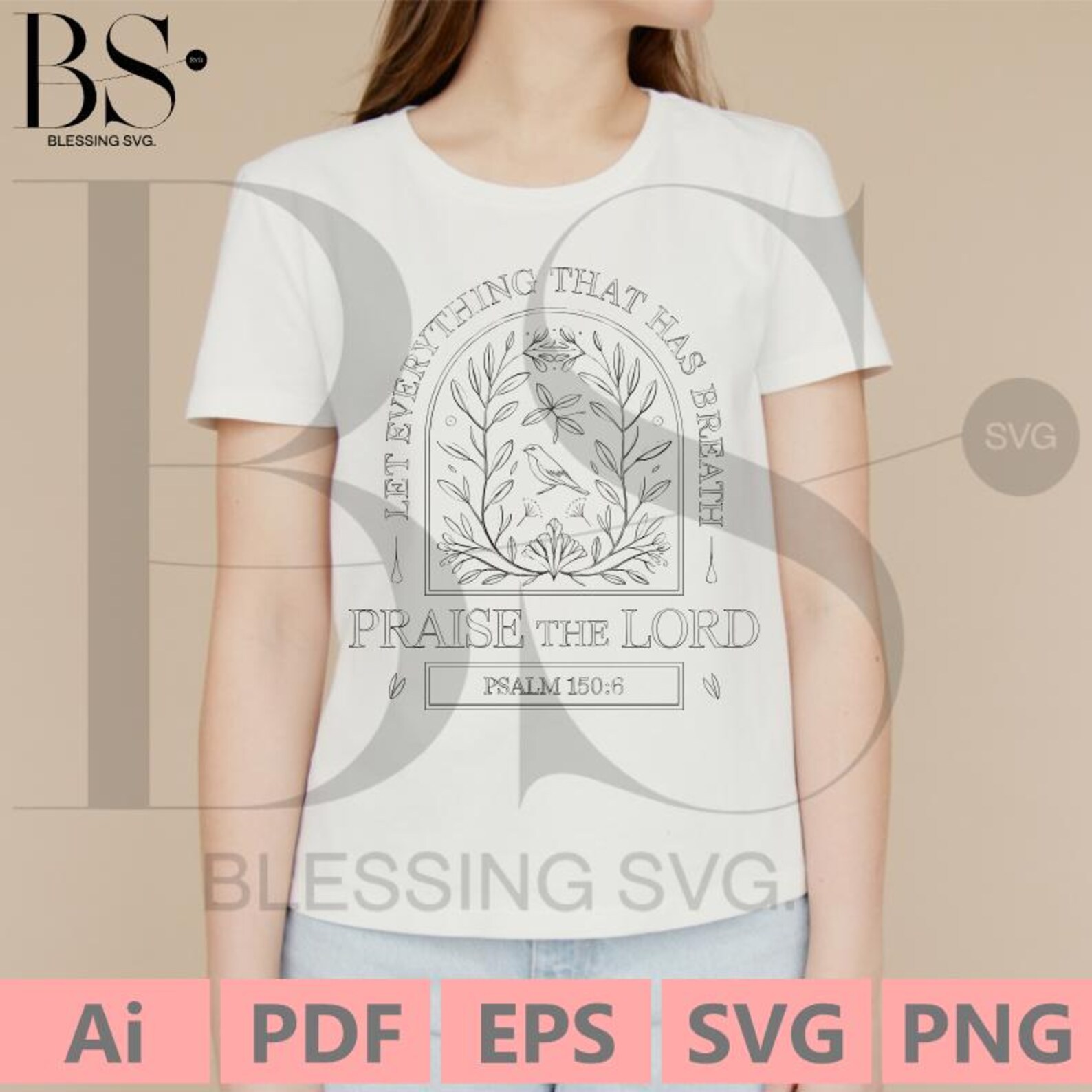PRAISE the Lord SVG PNG, Psalm 1506, Bible Verses Svg, Christian Quote ...