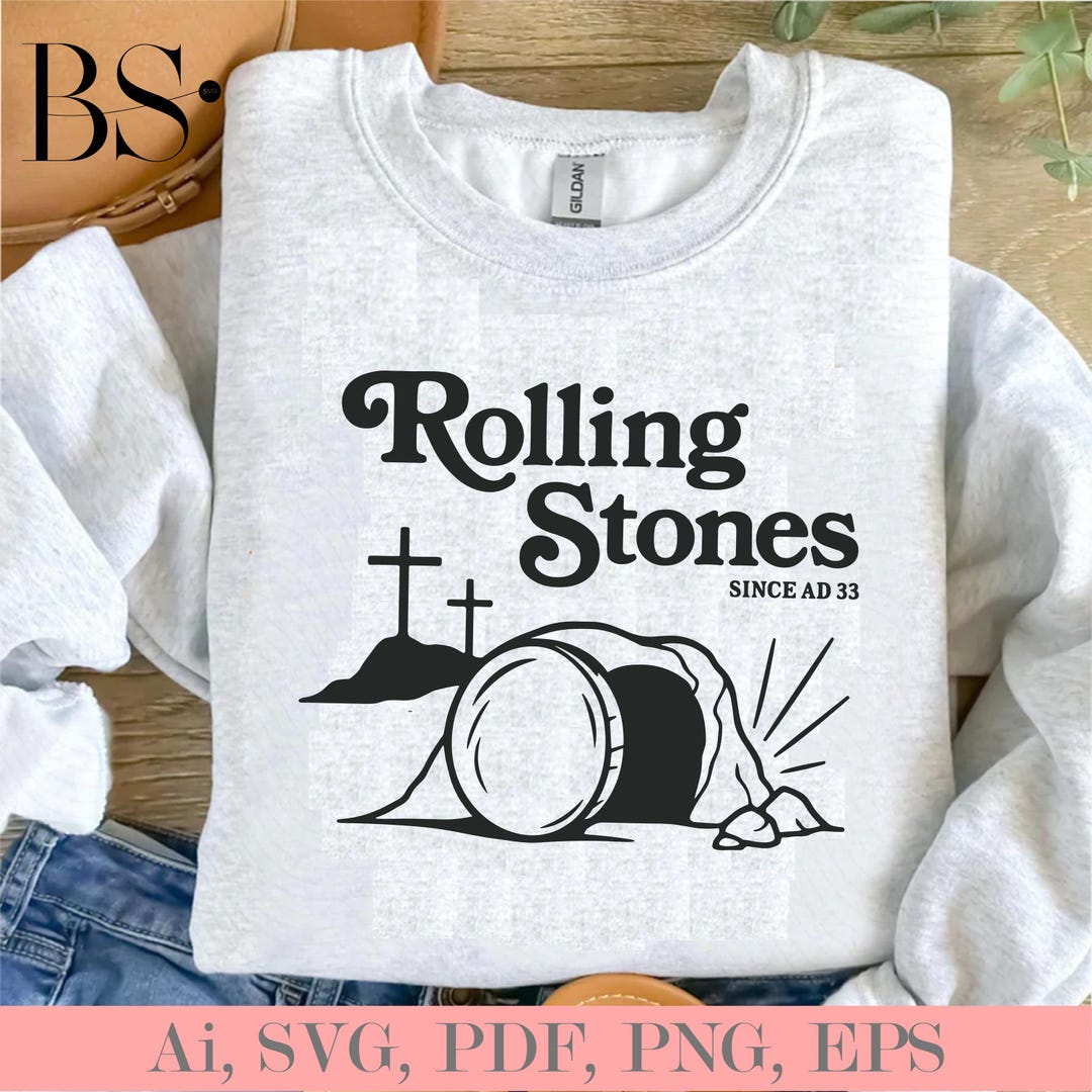 Rolling Stones Christian SVG PNG PDF - Resurrection Tomb Design ...
