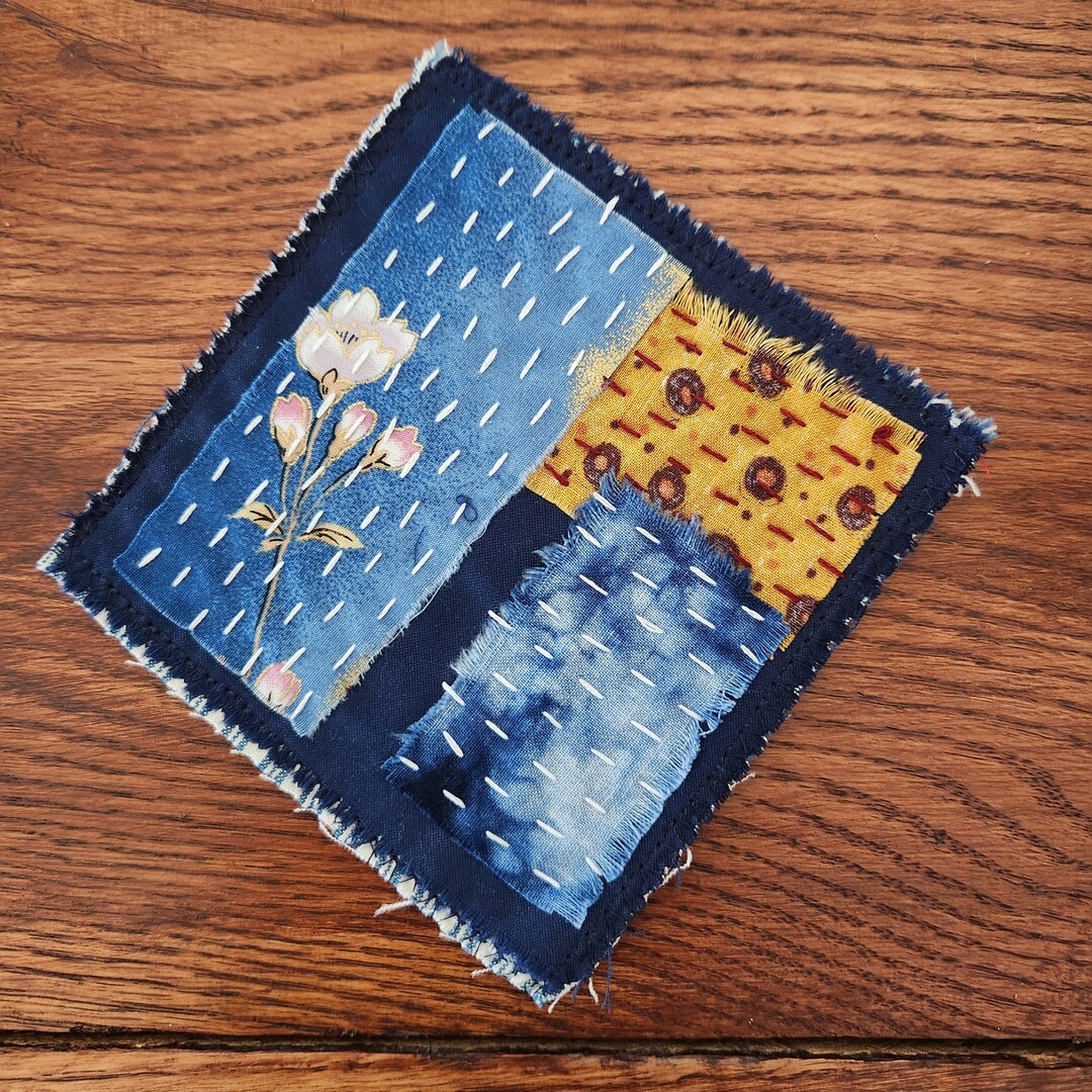 Sashiko Hand Stitched Boro Patch, Slow Stitching, Textile Art ...