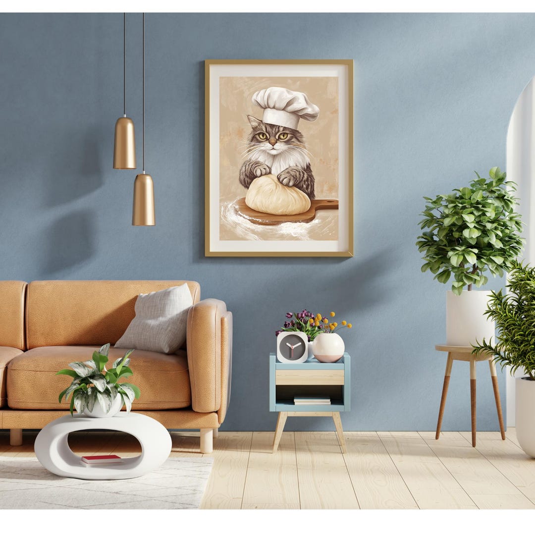 Cat Dough Kneader Poster - Etsy