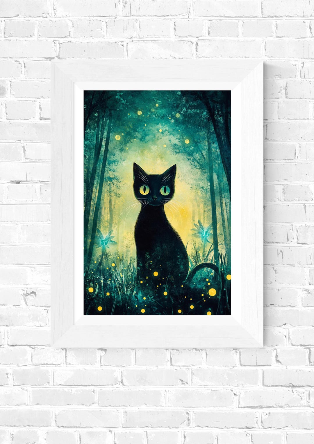 Black Cat Poster - Etsy