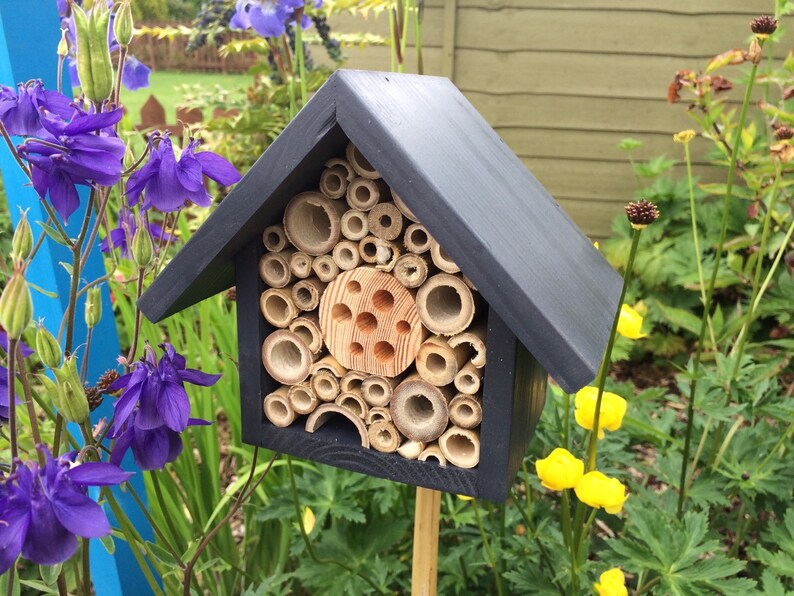 Mason Bee House Bee Hotel Insect House in 'Urban | Etsy