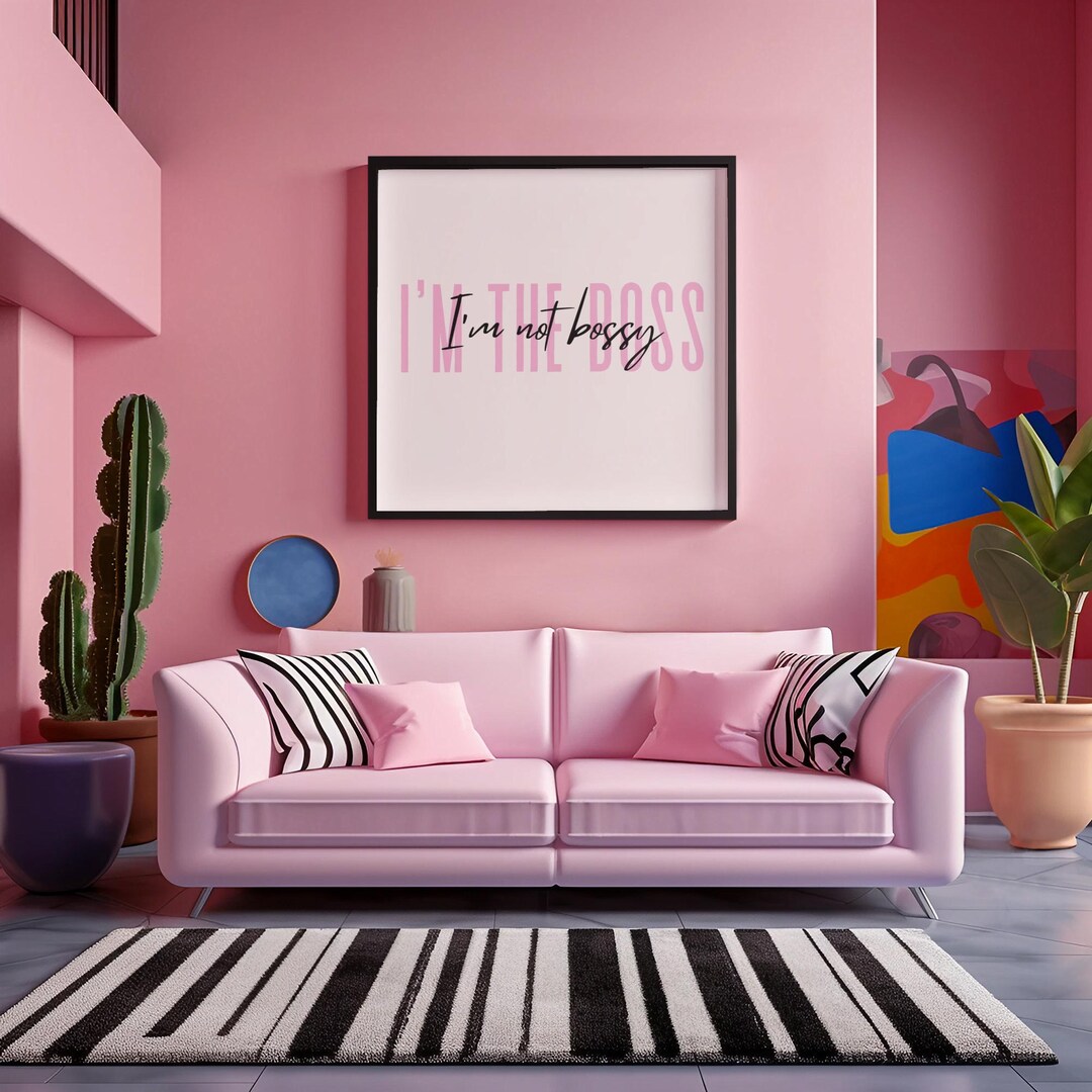 Feminine Pink Empowerment Quote Wall Art for a Girly Dorm or a Work ...