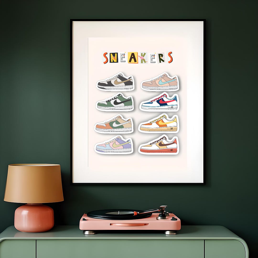 Sneaker Collage Print: Streetwear Room Decor (digital Download, 5 Sizes ...