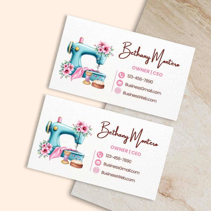 Embroidery Business Cards - Etsy