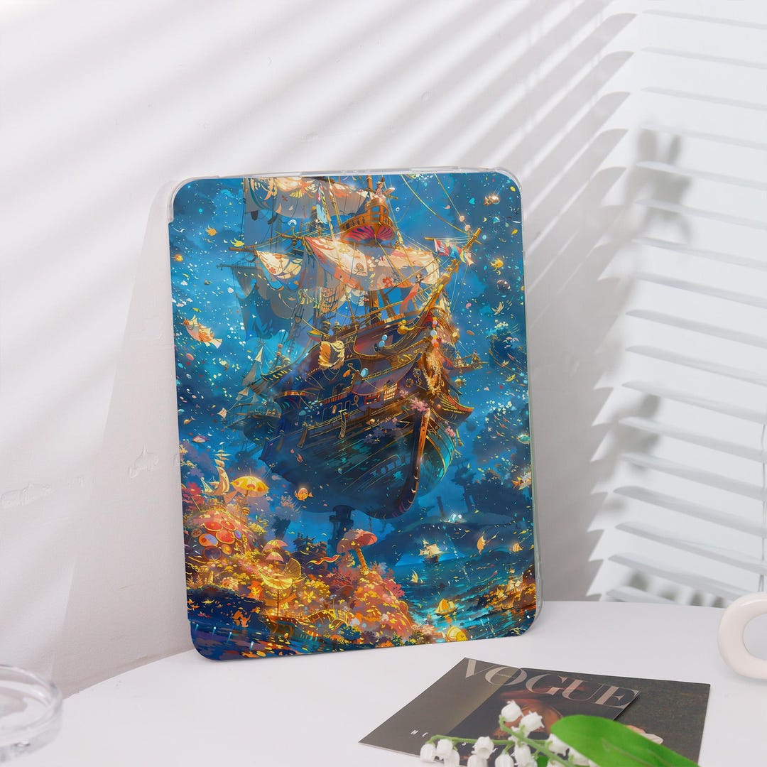 Fantasy Art Ship iPad Case,case for iPad 9.7 Inch 10.2 Inch 10.9 Inch ...