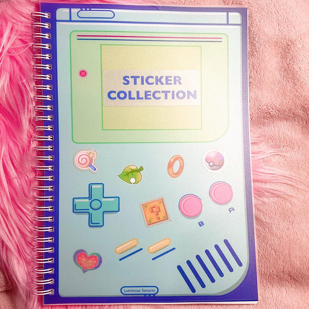 Sticker Collection Book - Game Boy Theme - B5 50 Sheets - Etsy
