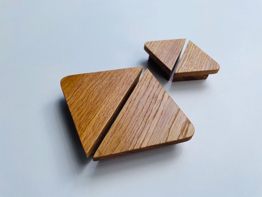 Oaq Handes/modern Triangle Handles/knobs - Etsy