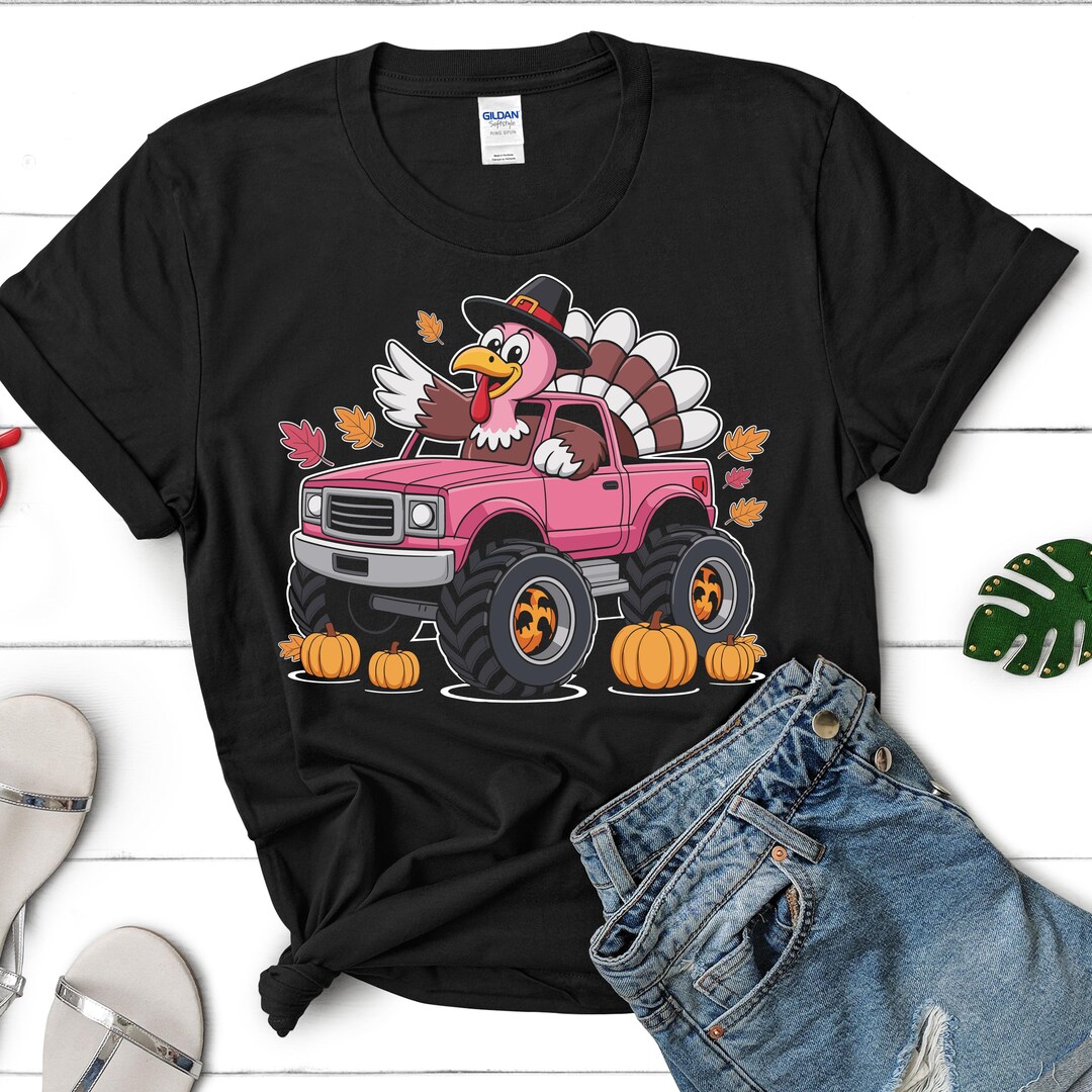 Thanksgiving Turkey Monster Truck PNG, Funny Turkey Day (digital ...