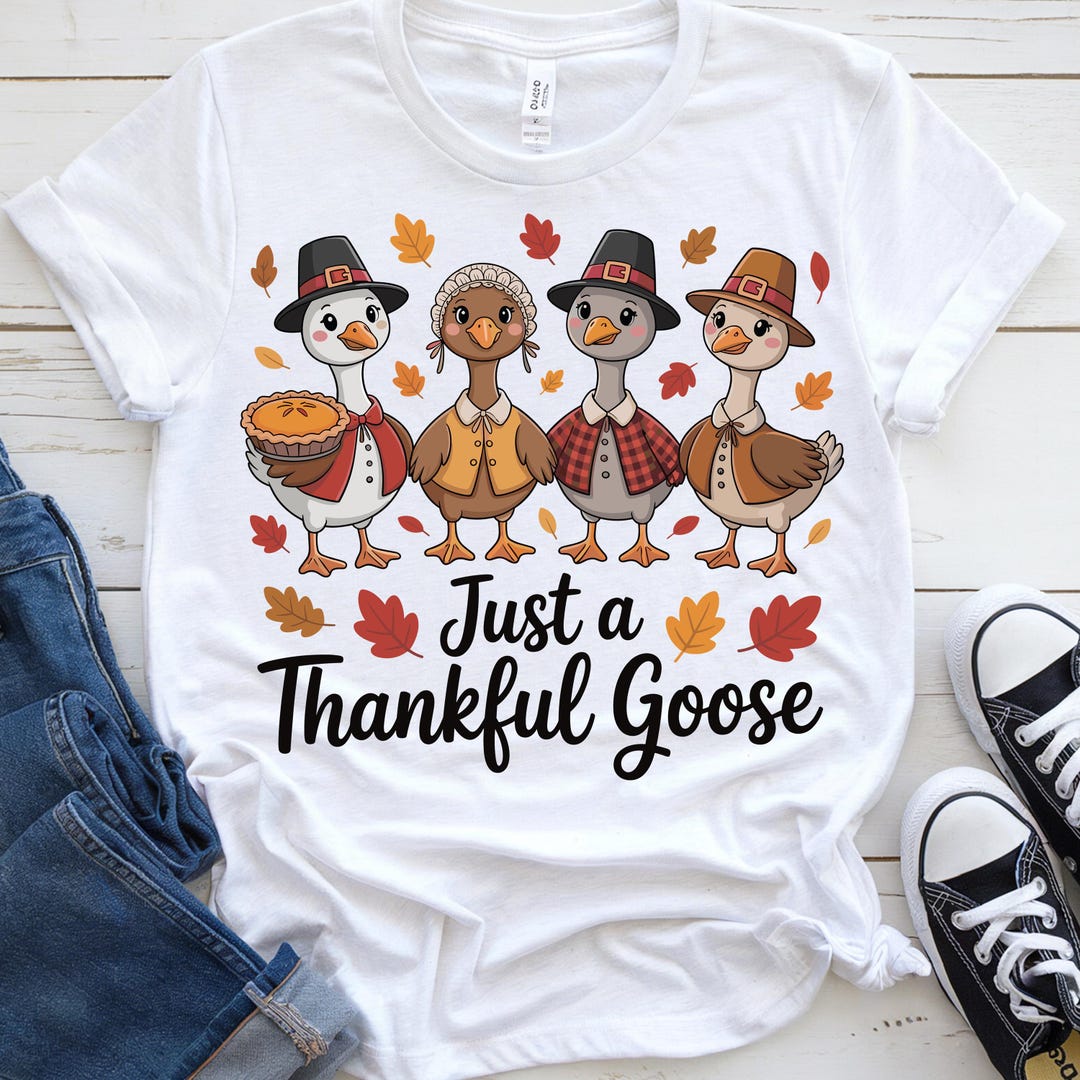 Thankful Goose Thanksgiving PNG, Family Turkey Design (digital Download ...
