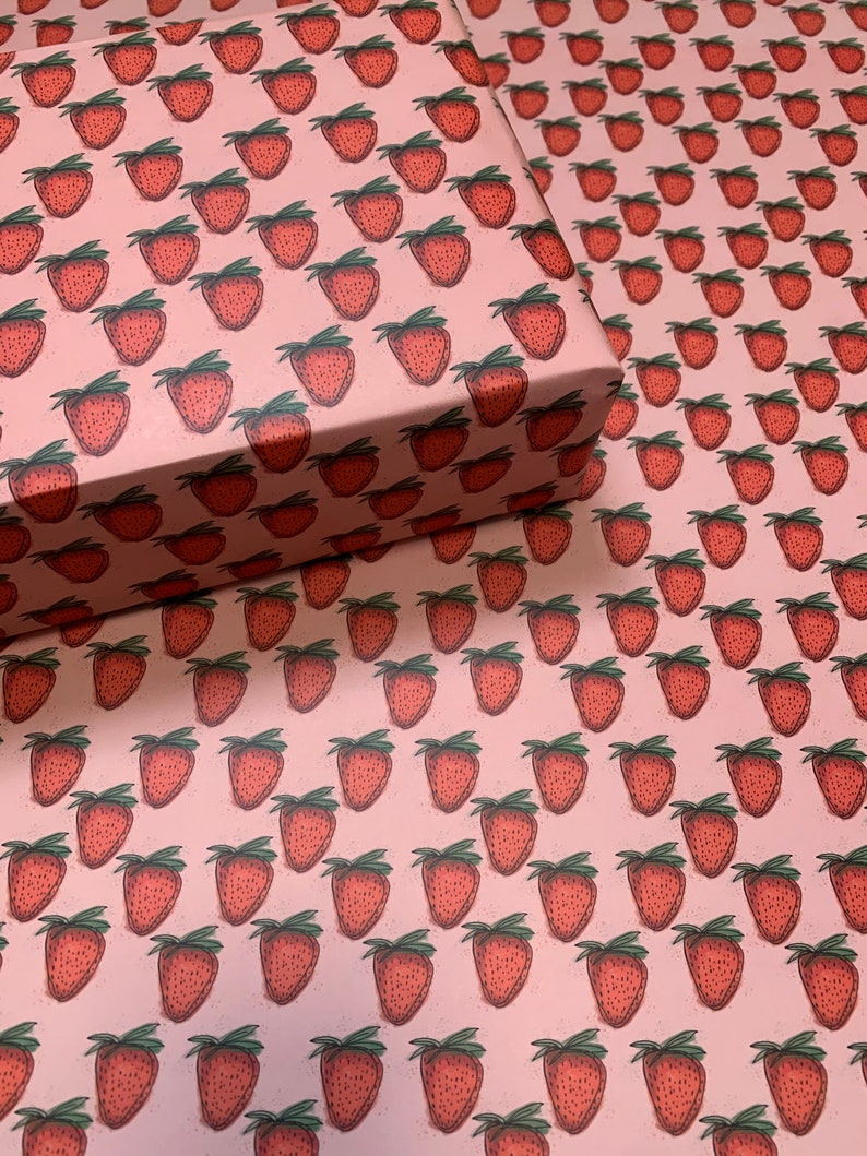 Strawberry Shortcake Wrapping Paper 4 Pieces - Etsy