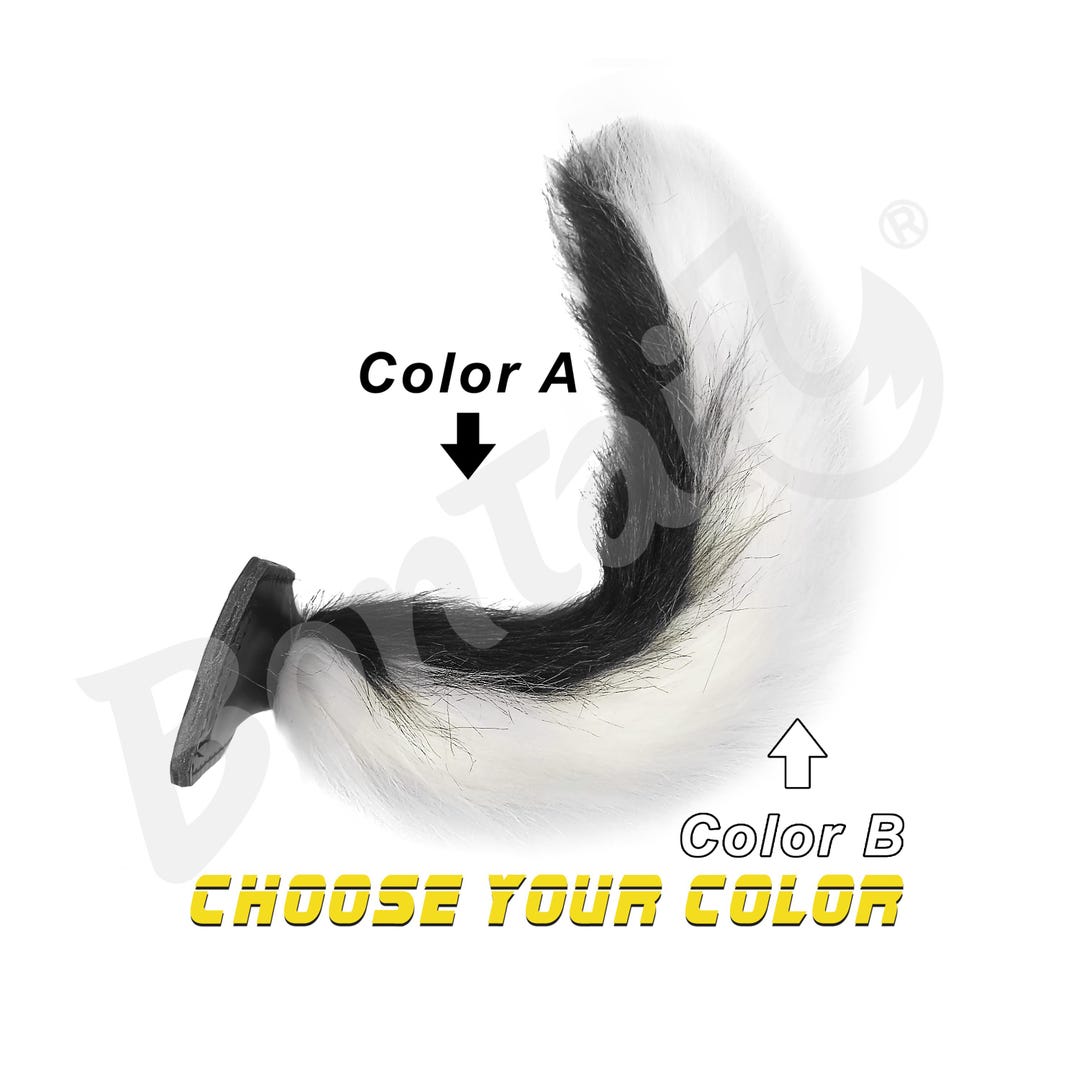 Faux Fur Show Tail Harness – Custom Two-tone Colors! - Etsy
