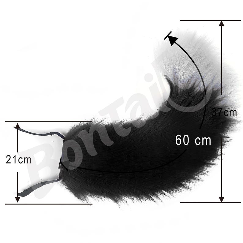 Pup Show Tail Sleeve – 24" Dual-color Fur Cover With Custom Tip for 20 ...