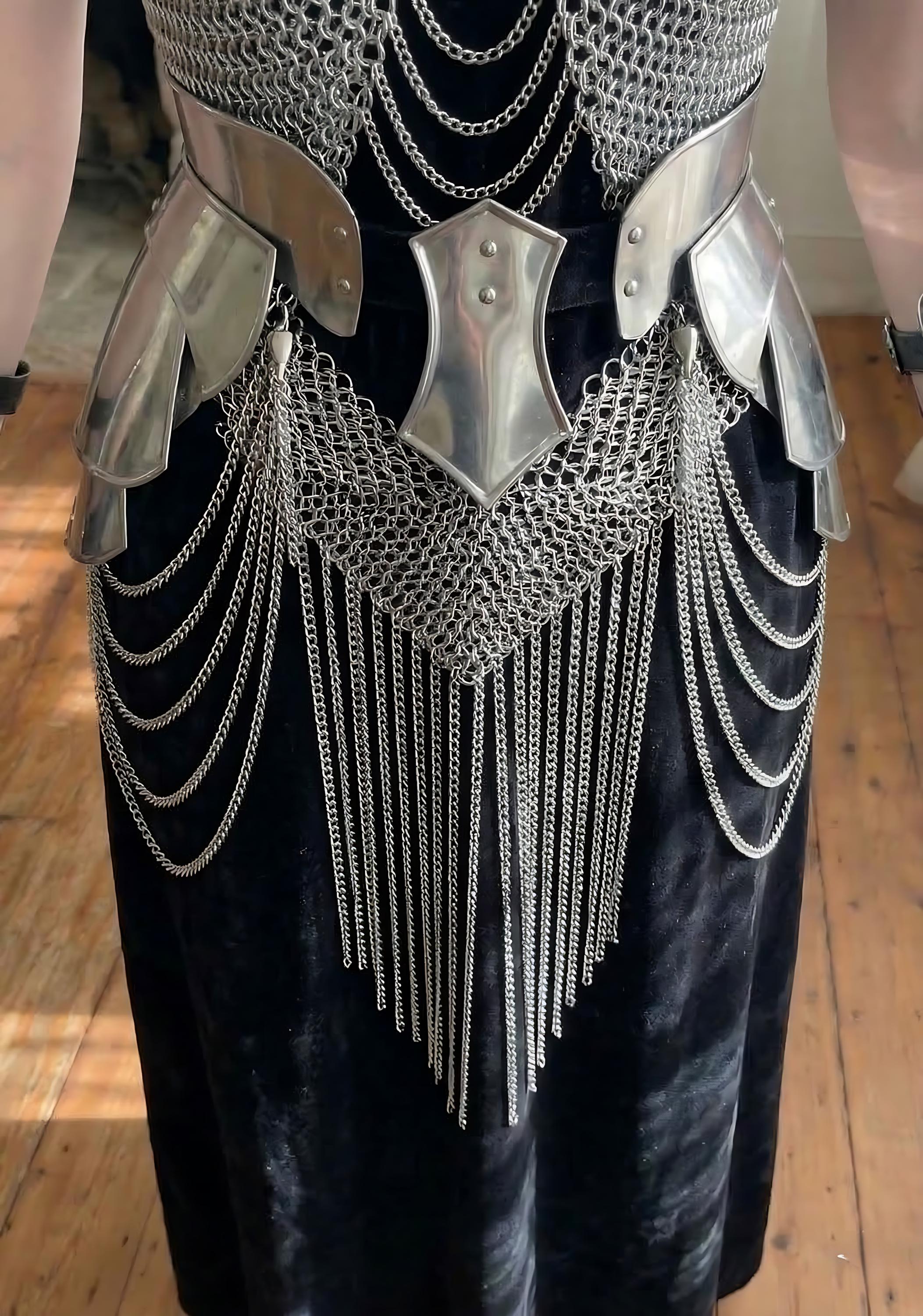Female Chainmail Armor Set Medieval Warrior Cosplay Ren Faire LARP ...