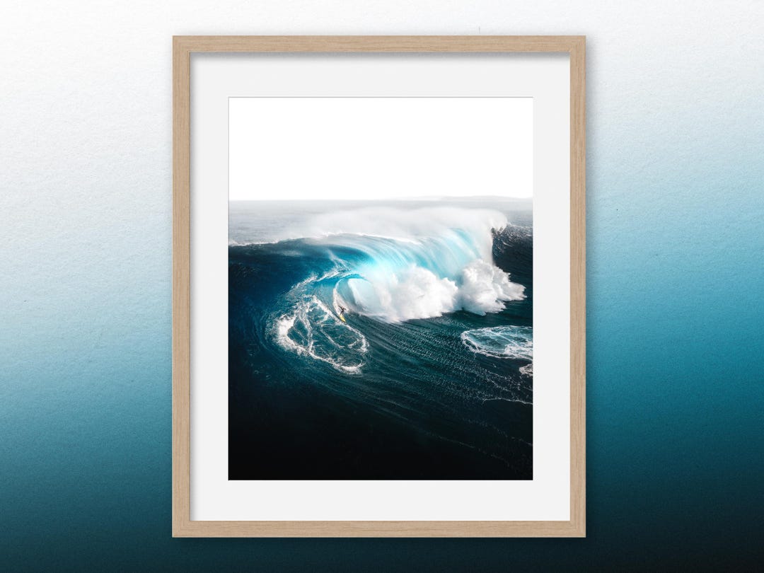 Beast Wave Print, Minimalist Ocean Photography, Surf Art, Coastal Wall ...