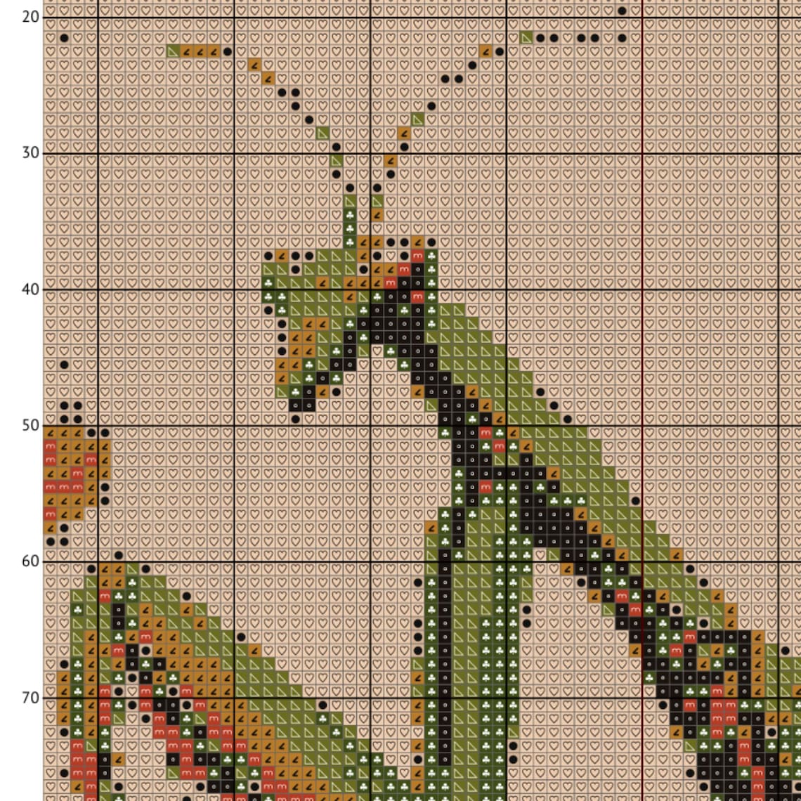 Praying Mantis Cross Stitch Pattern PDF, Beginner Insect Embroidery ...