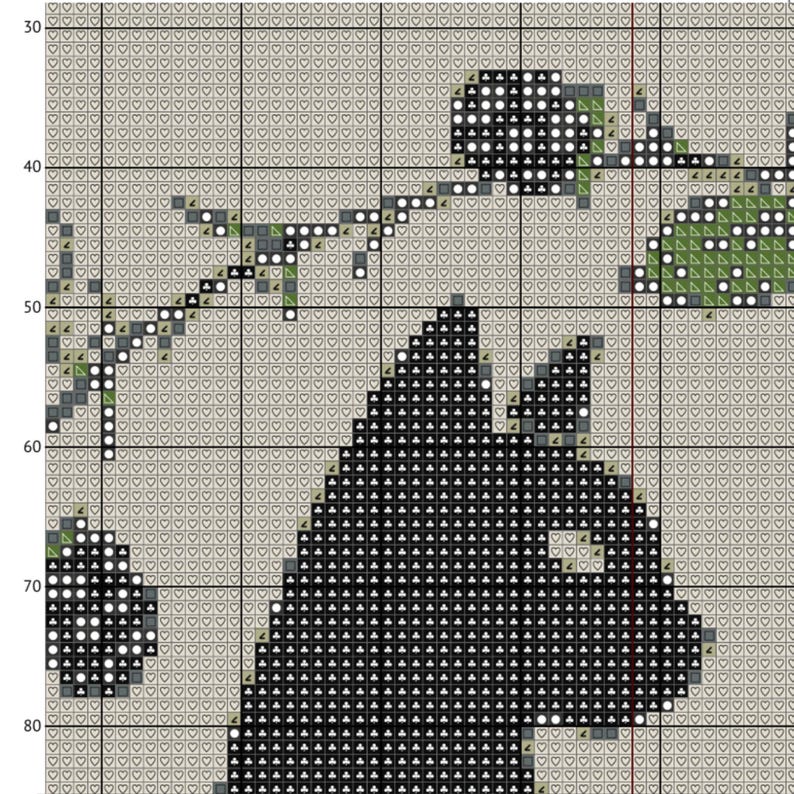 Forest Cat Cross Stitch Pattern PDF, Blackberry Feline Embroidery ...
