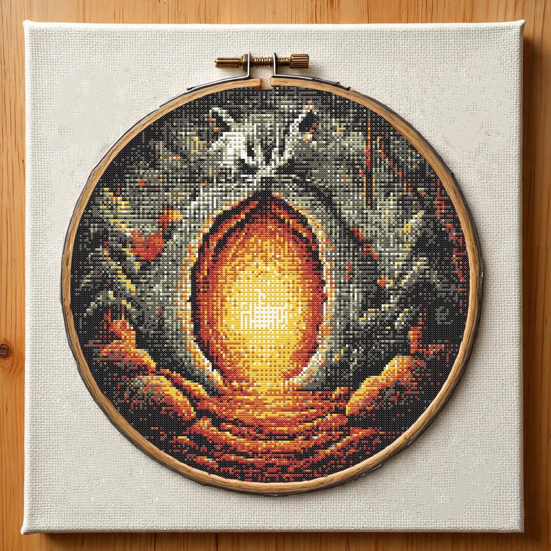 Badger Cave Cross Stitch Pattern PDF, Beginner Wildlife Burrow ...