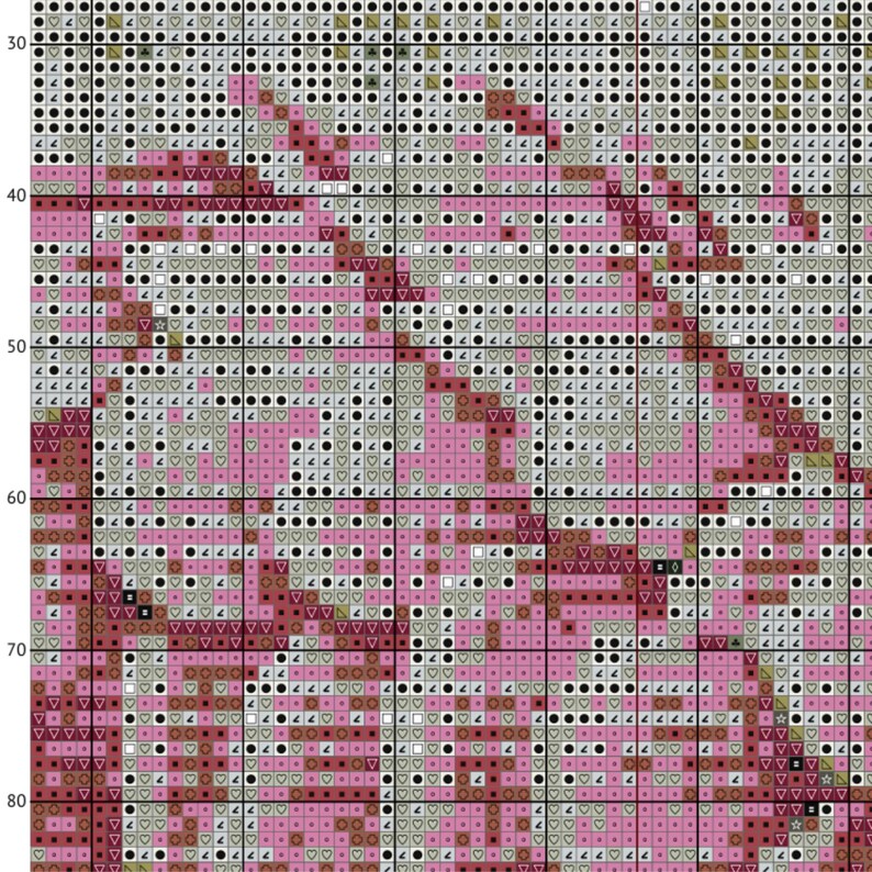 Pink Pangolin Cross Stitch Pattern, Beginner Exotic Reptile Embroidery ...