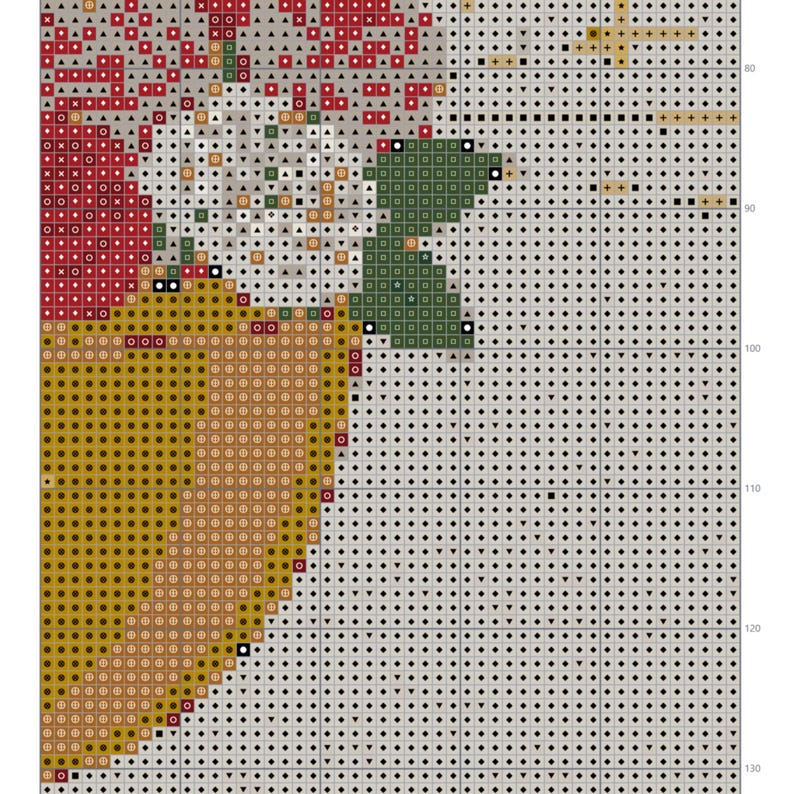 Victorian Chalice Cross Stitch Pattern PDF, Golden Rose Cup Embroidery ...