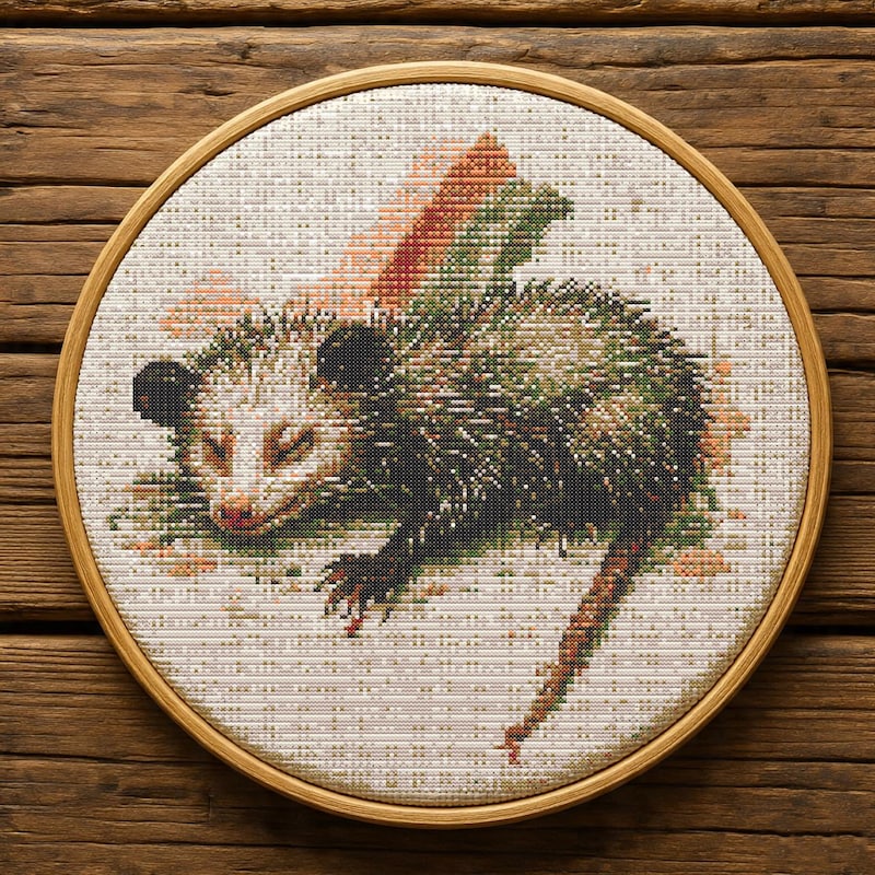 Opossum Embroidery Pattern - Etsy