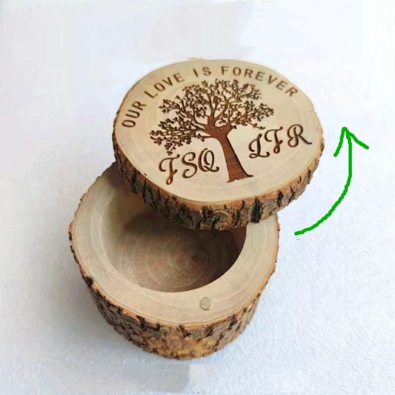Custom Wooden Ring Box for Wedding Ceremony,proposal Holder Bridal Gift ...